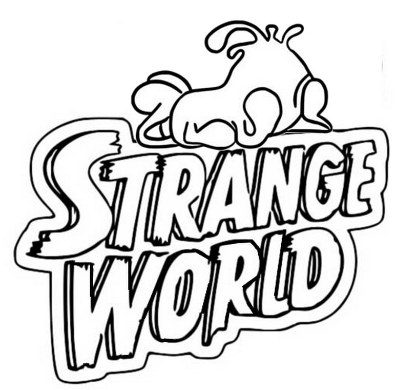 Coloring Page Strange World Logo 9 Coloring Page Strange World Logo 9