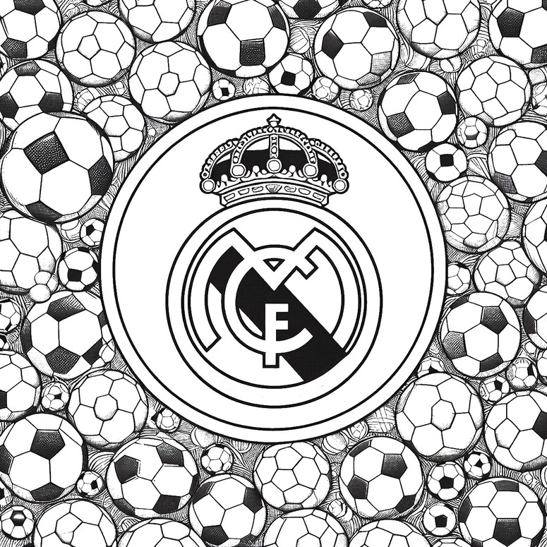 Kleurplaten Voetbal Real Madrid