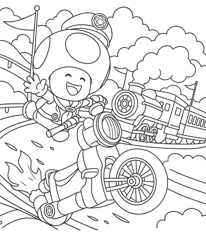 Mario Kart World Coloring Pages Printable 2025 Mario Kart World Coloring Pages Printable 2025