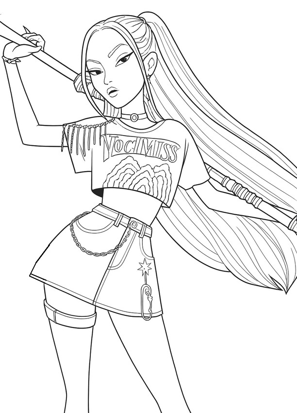 Coloring Sheets Mira Kpop Demon Hunters Drawing Coloring Sheets Mira Kpop Demon Hunters Drawing