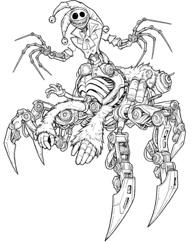 Coloring Page Poppy Playtime 5 Broken Things Prototype 15