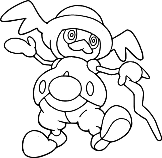 Mr Mime Pokemon Coloring Pages Sketch Coloring Page